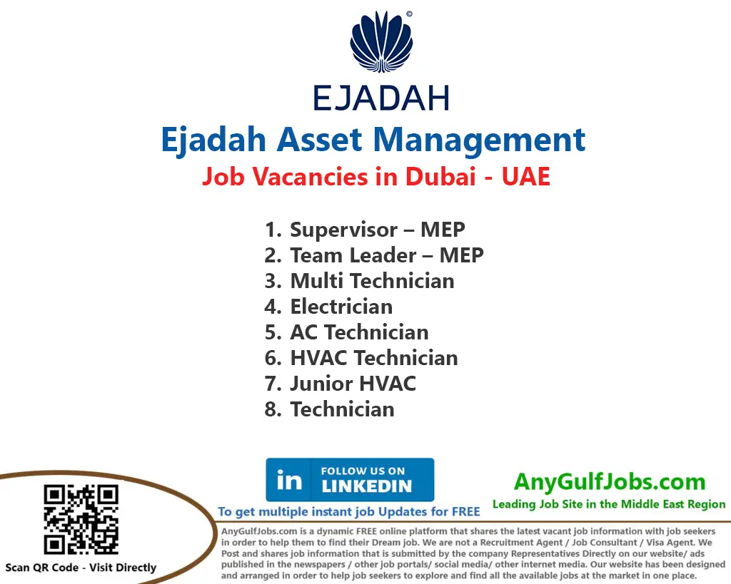 Ejadah Asset Management Job Vacancies in Dubai - UAE Vacancies 2025 ...