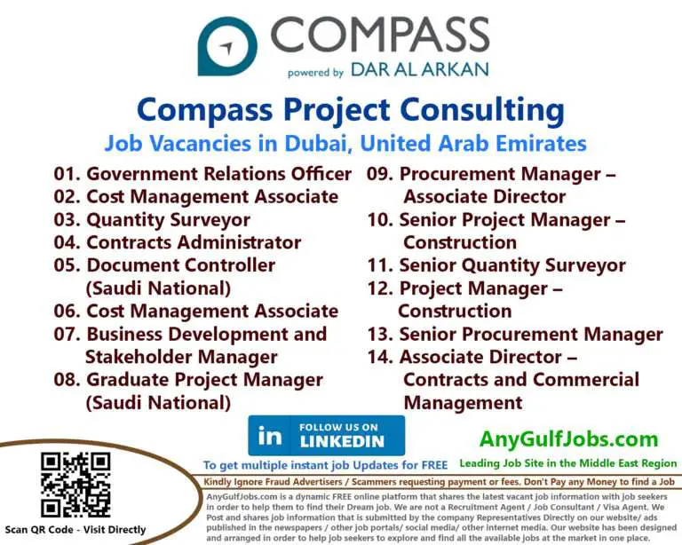 Compass Project Consulting Job Vacancies - Dubai, UAE 2022 ...