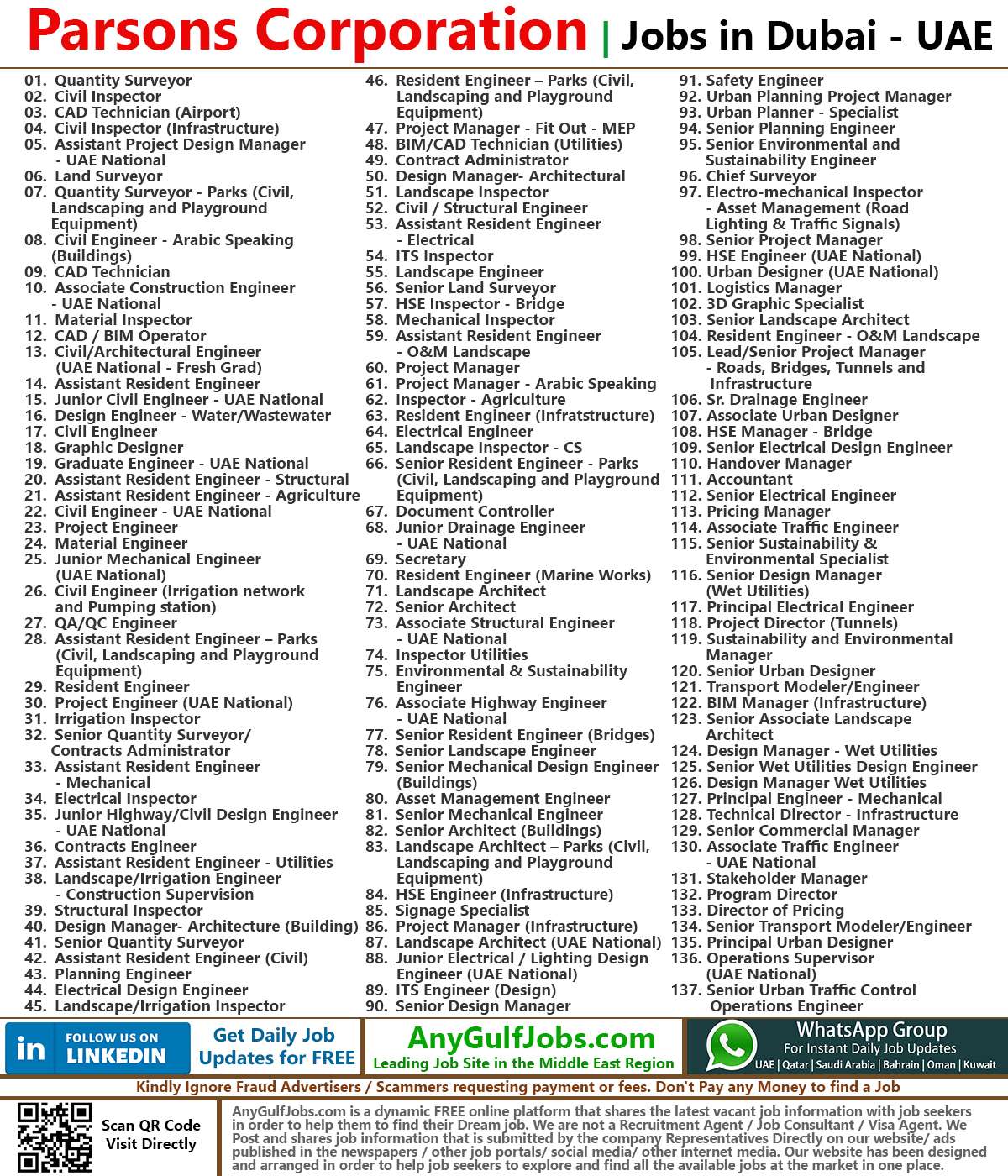 Parsons Corporation Jobs | Careers - Dubai, UAE - 2023