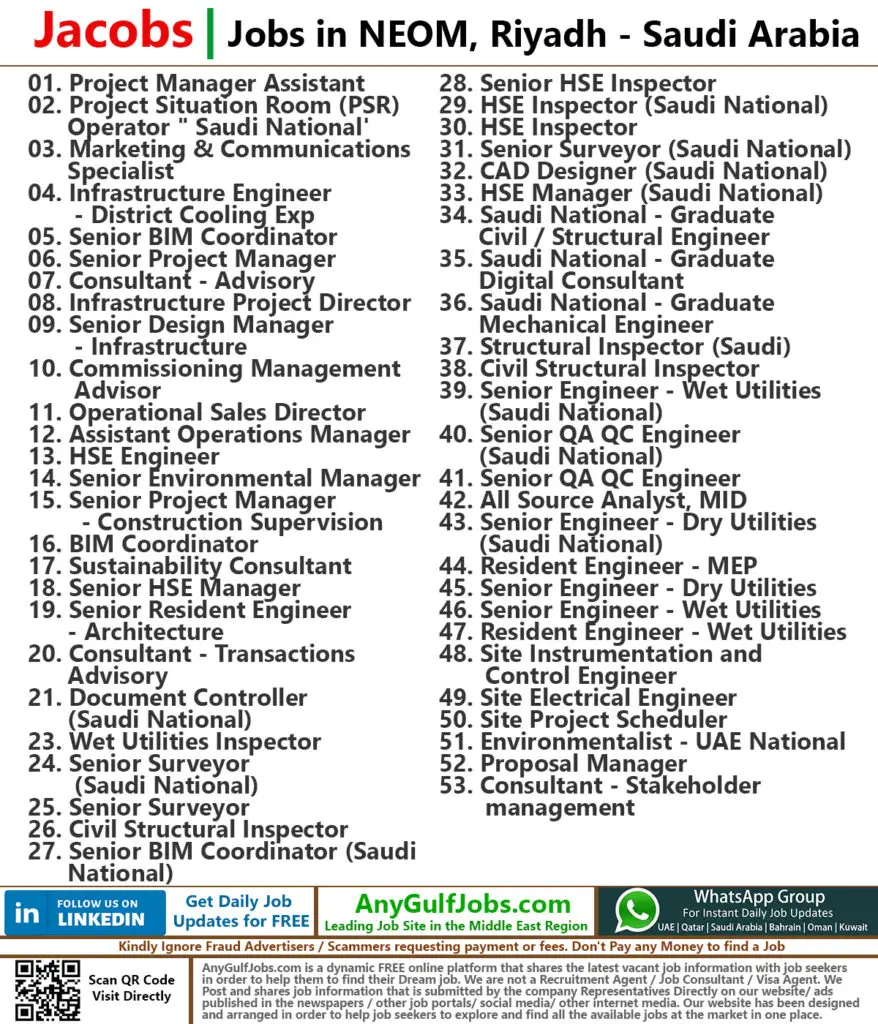 Jacobs Jobs | Careers - Saudi Arabia - 2024