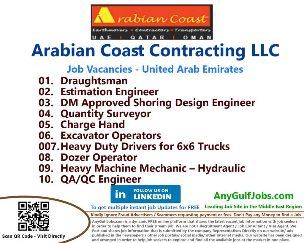 Arabian Coast Contracting LLC Jobs | Careers - United Arab Emirates - 2025