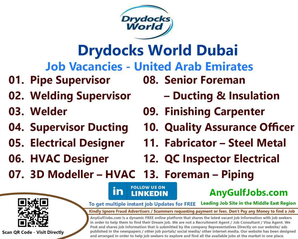 Drydocks World Dubai Jobs | Careers - United Arab Emirates - 2026