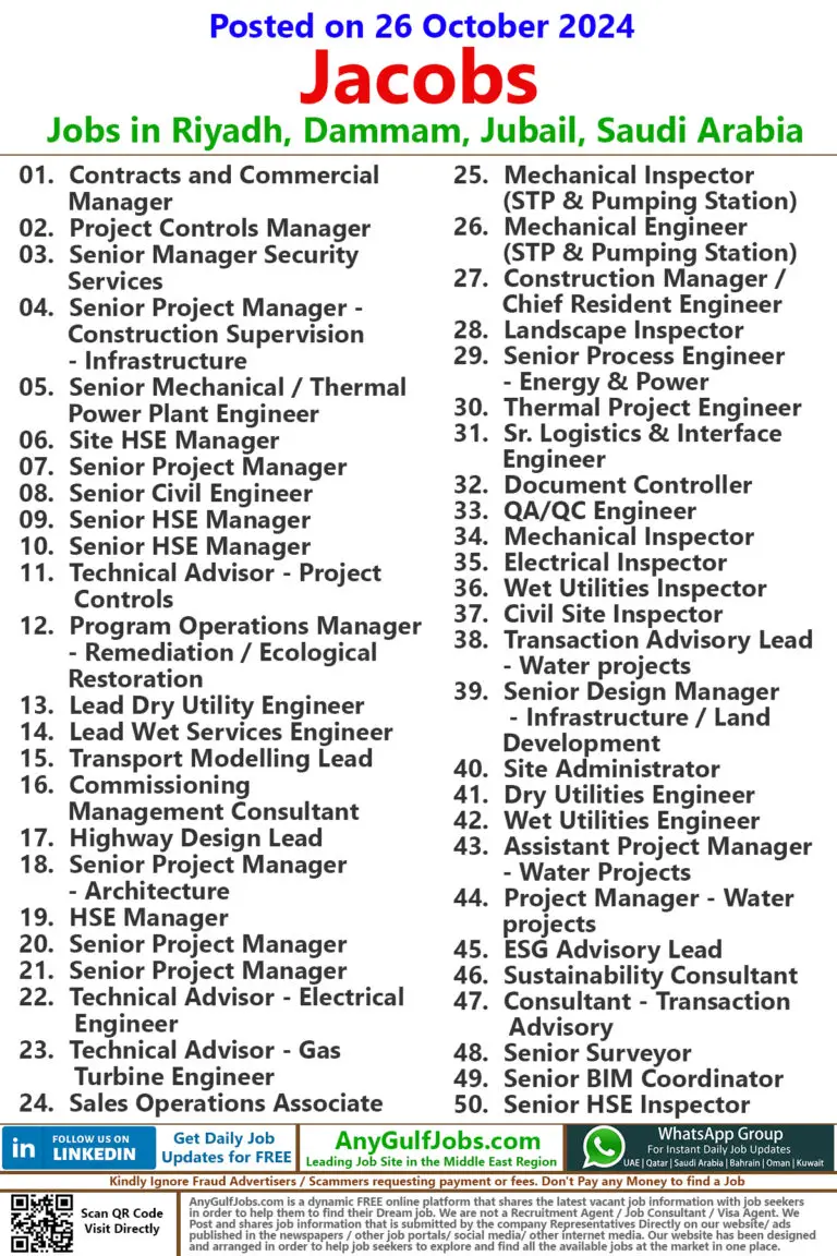 Jacobs Jobs | Careers - Saudi Arabia - 2024