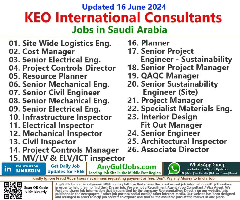 KEO Jobs | KEO International Consultants Careers in Saudi Arabia - 2024