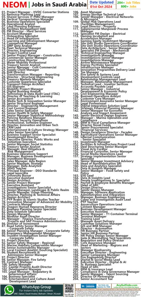 NEOM Jobs | Careers - Saudi Arabia - 2024