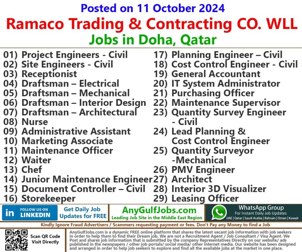 Ramaco Trading & Contracting Co. WLL Jobs | Careers - Doha, Qatar - 2025