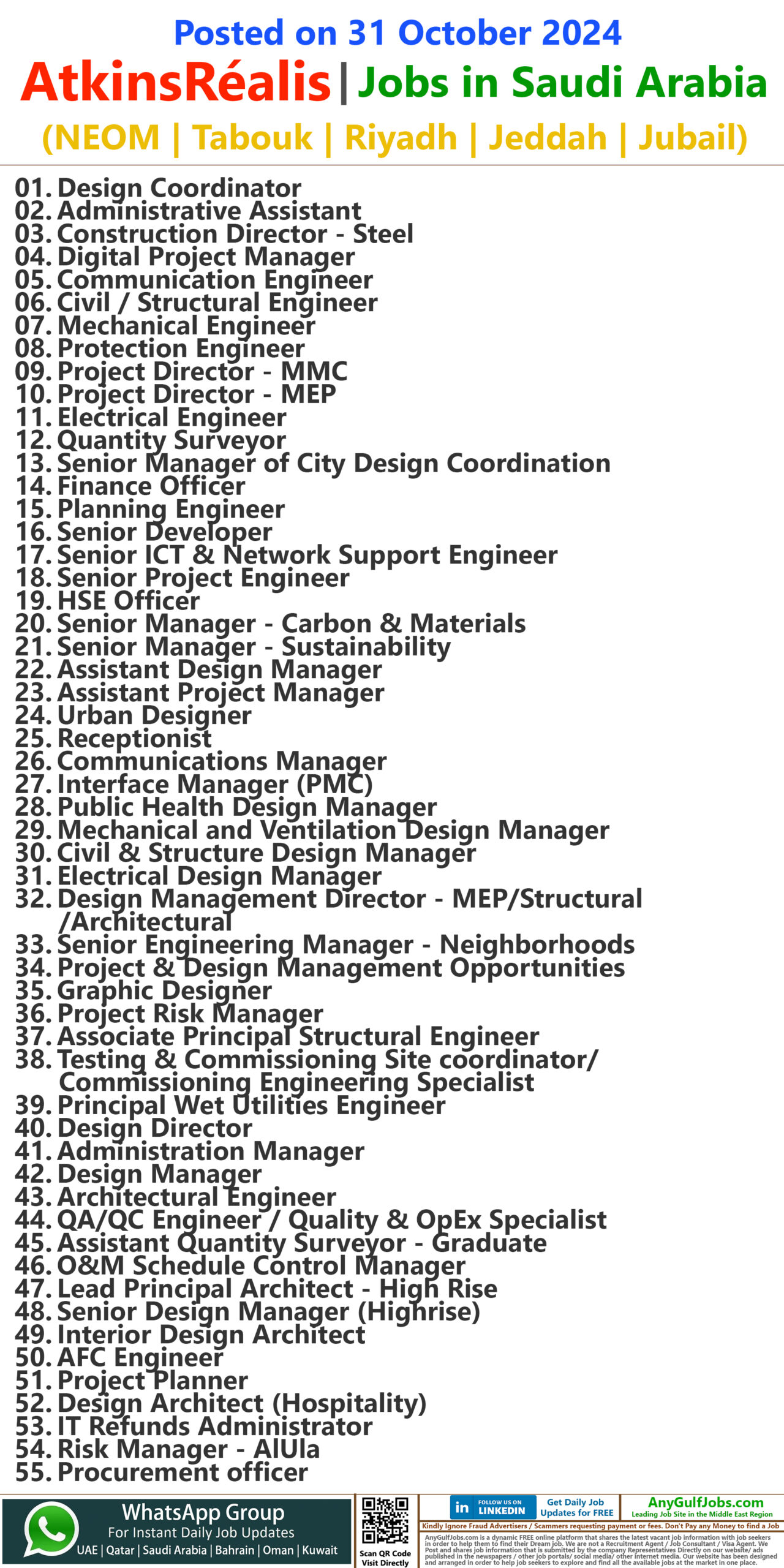 AtkinsRéalis Jobs in Saudi Arabia - (October - 2024) - AnyGulfJobs.com