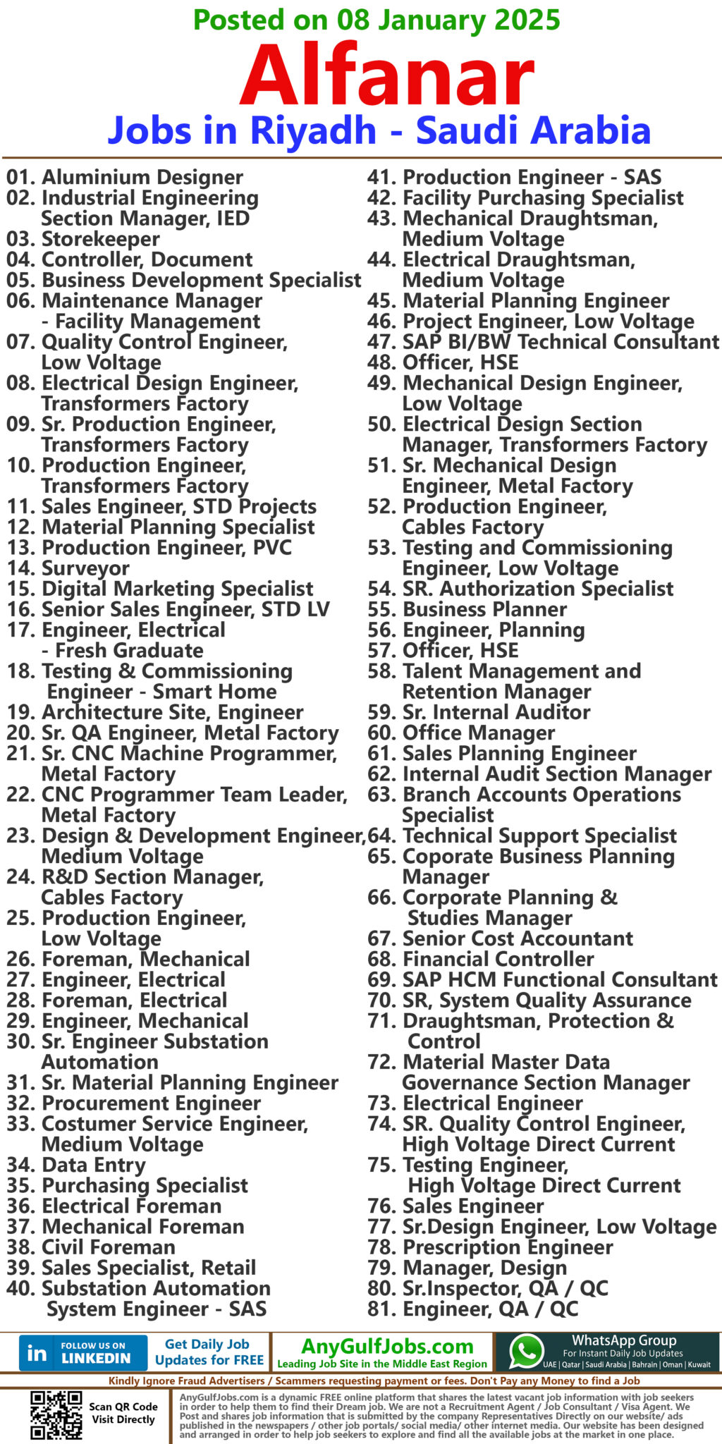 Alfanar Jobs | Careers - Saudi Arabia - KSA - 2025