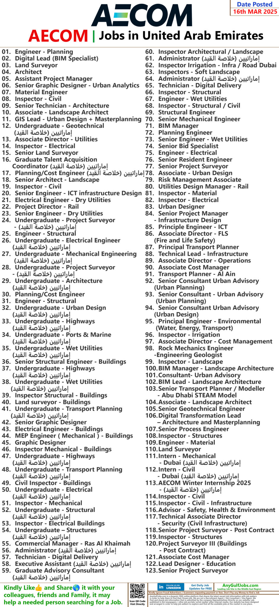 AECOM Jobs | Careers - Dubai, Abu Dhabi - UAE - 2025