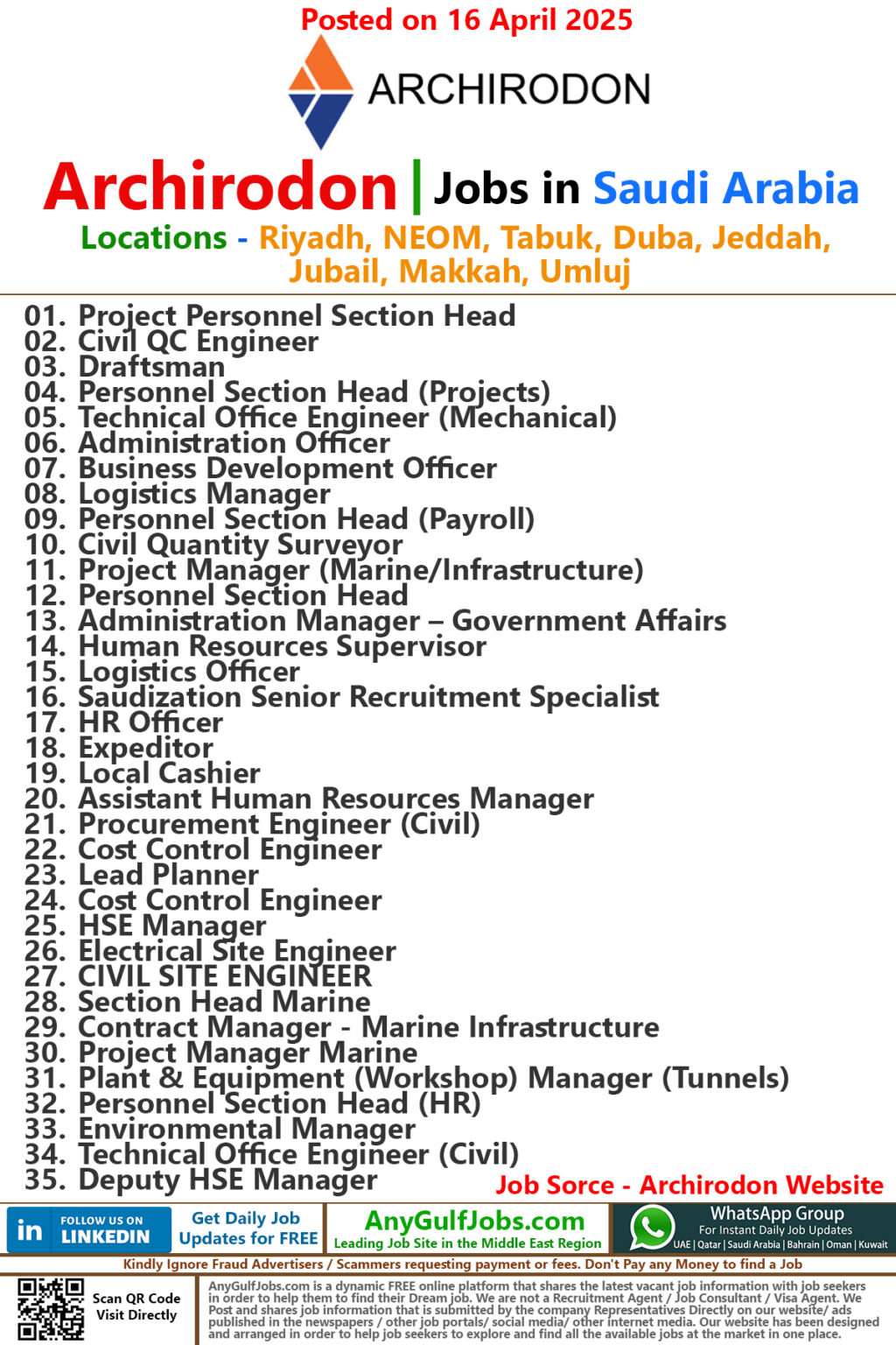 Archirodon Jobs | Careers - Saudi Arabia - 2025