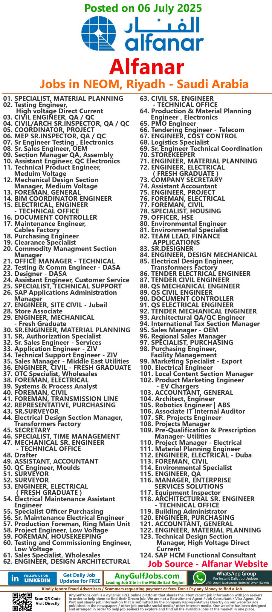 Alfanar Jobs | Careers - Saudi Arabia - KSA - 2025