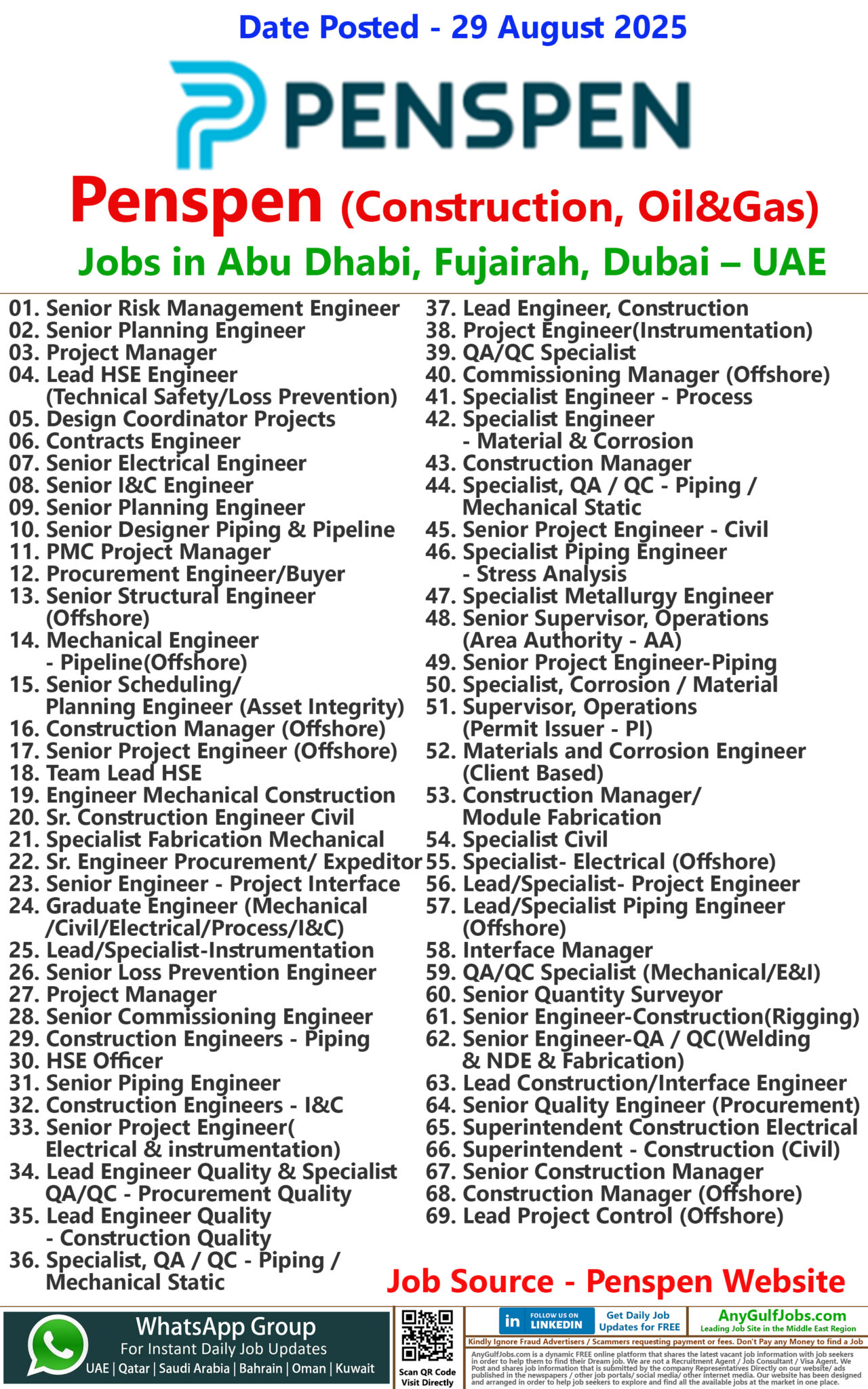 Penspen Jobs | Careers - Abu Dhabi, Fujairah, Dubai - UAE - 2026