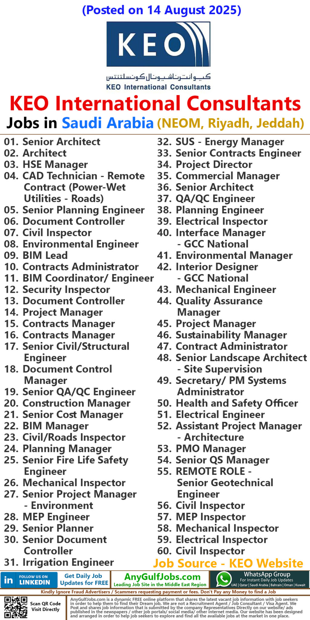 KEO Jobs | KEO International Consultants Careers in Saudi Arabia - 2025