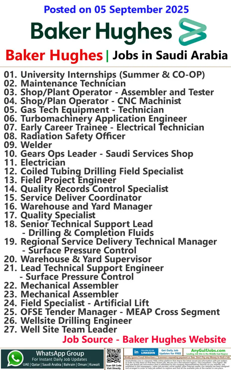 Baker Hughes Jobs | Careers - Saudi Arabia - 2025