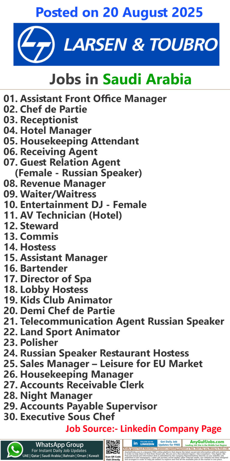 Larsen & Toubro Jobs | Careers - Saudi Arabia - 2025