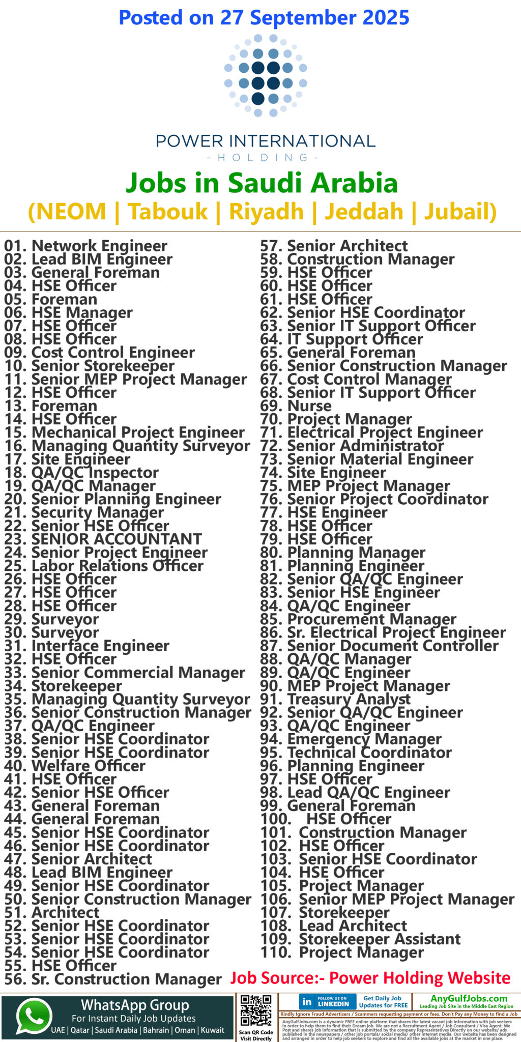 Power International Holding Jobs | Careers - Saudi Arabia