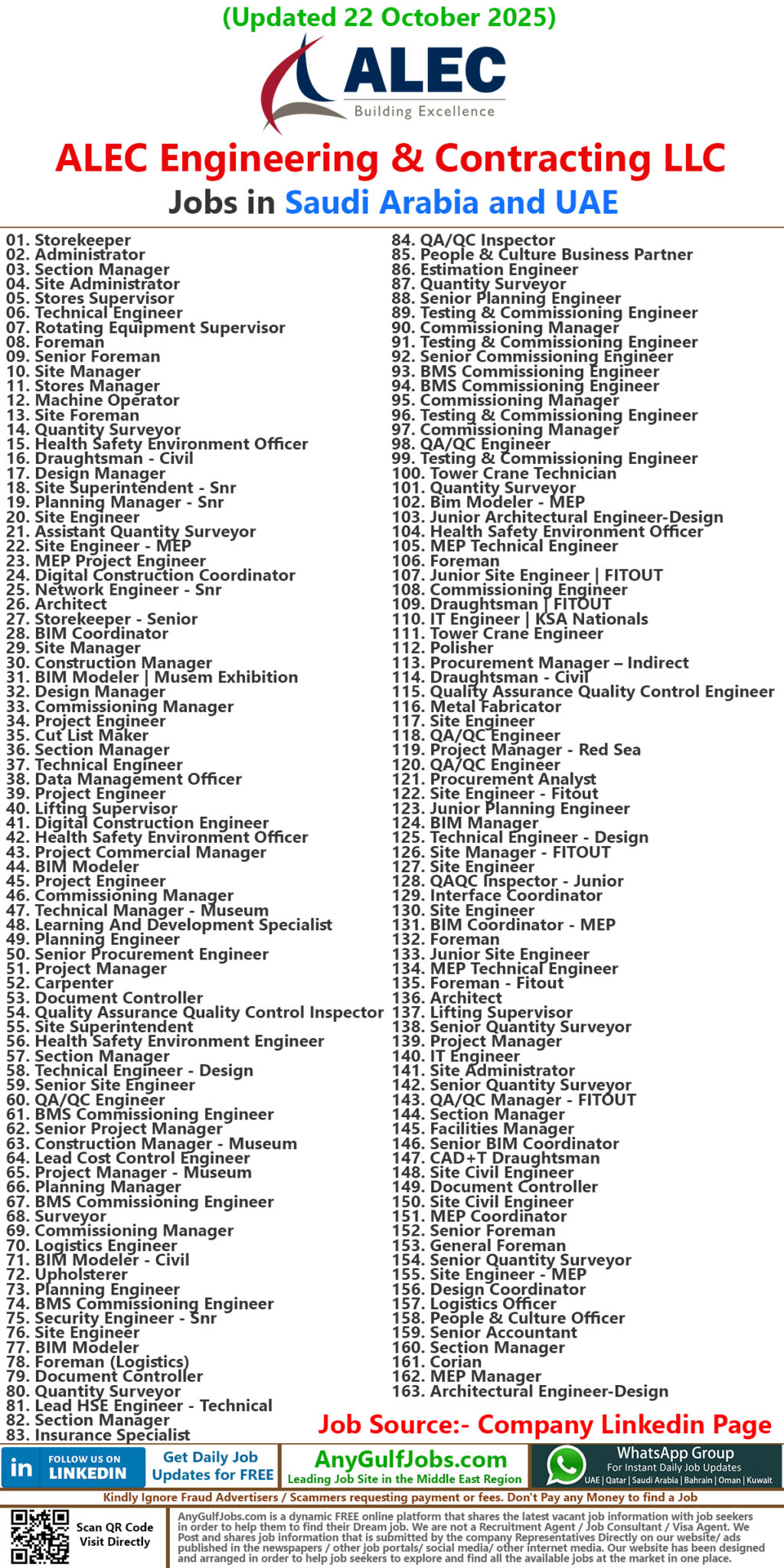 ALEC Engineering & Contracting LLC Jobs - (June - 2026) - AnyGulfJobs.com