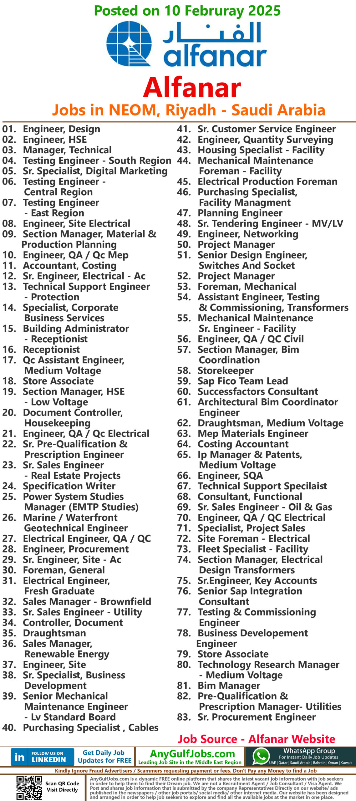 Alfanar Jobs | Careers - Saudi Arabia - KSA - 2026