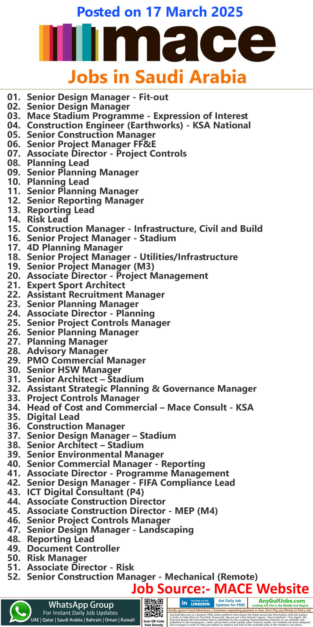 Mace Jobs | Careers - Saudi Arabia - 2026